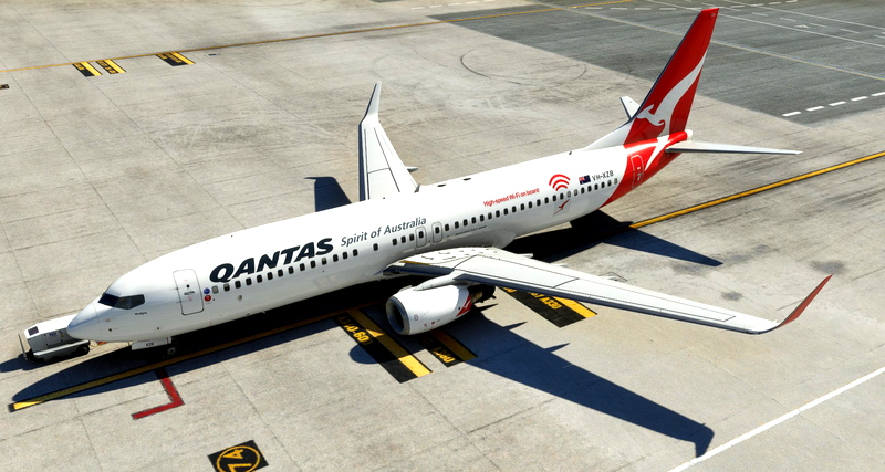 PMDG 737-800 Qantas - VH-XZB Wifi Test aircraft for Microsoft Flight ...