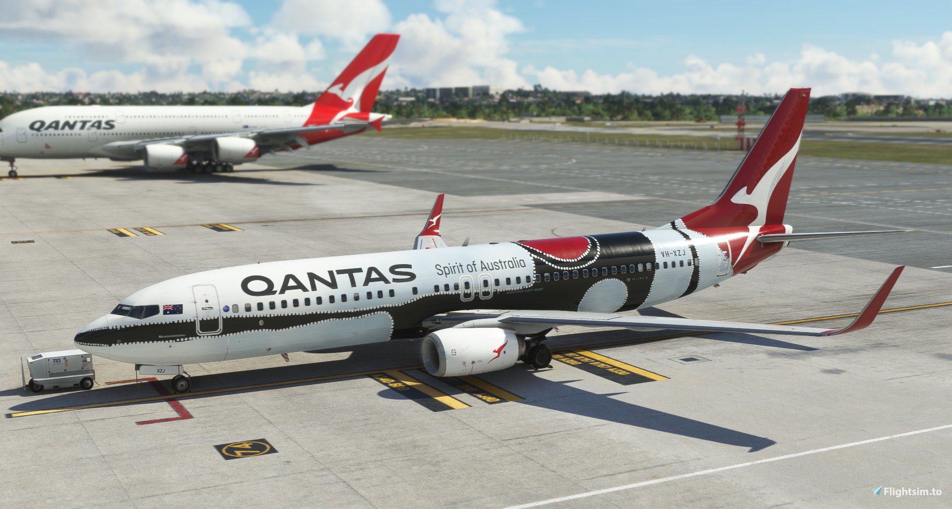PMDG 737-800 Qantas - VH-XZJ Mendoowoorjji (Silver Roo Fictional ...