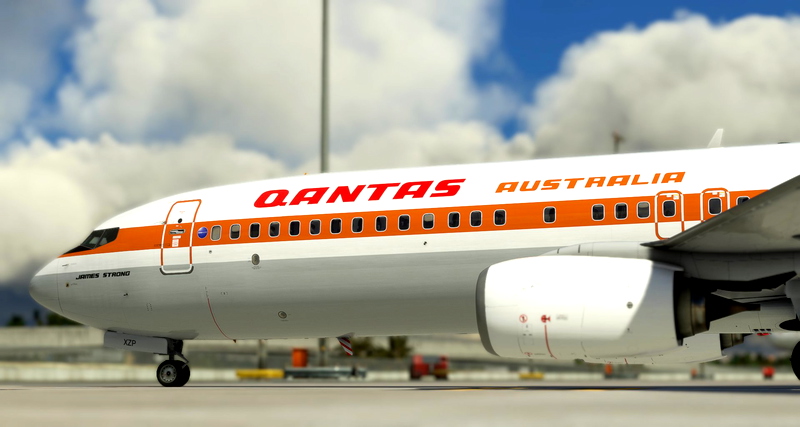 PMDG 737-800 Qantas - VH-XZP Retro Roo for Microsoft Flight Simulator ...