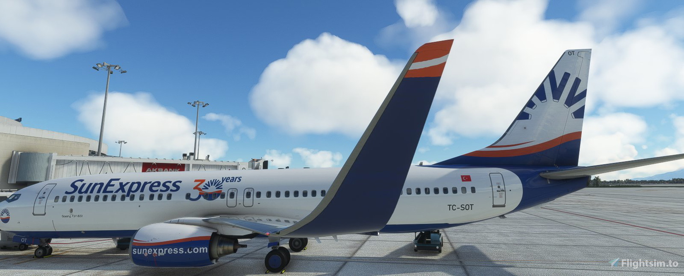 [PMDG 737-800] SunExpress 30Years Special Livery (BW & SSW) for ...