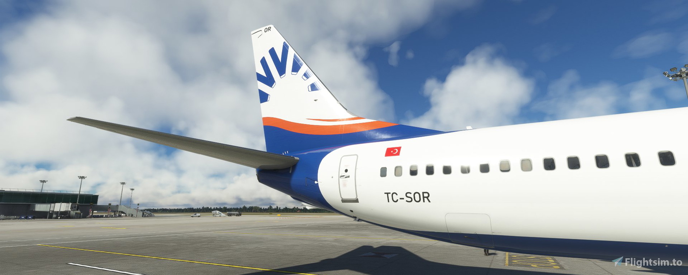 [PMDG 737-800] SunExpress TC-SOR Livery (Blended Winglets) for Microsoft Flight Simulator | MSFS