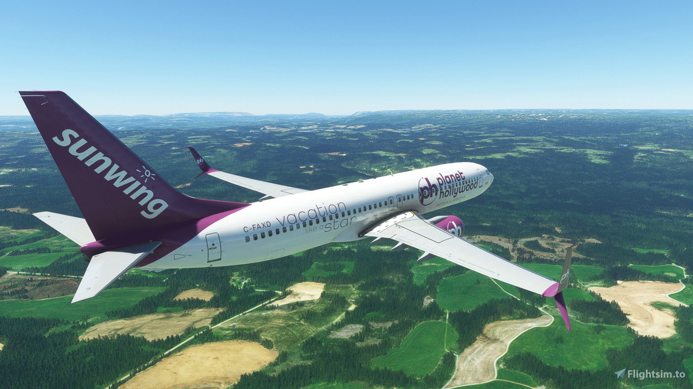 PMDG 737-800 w/ cabin Sunwing Airlines - Planet Hollywood (C-FAXD) for ...