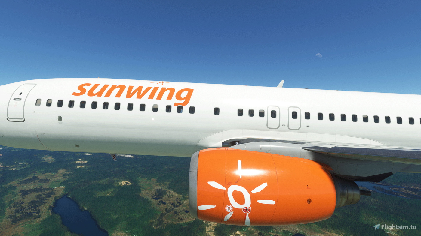 PMDG 737-800 w/ cabin Sunwing Airlines (C-FJVE) for Microsoft Flight ...