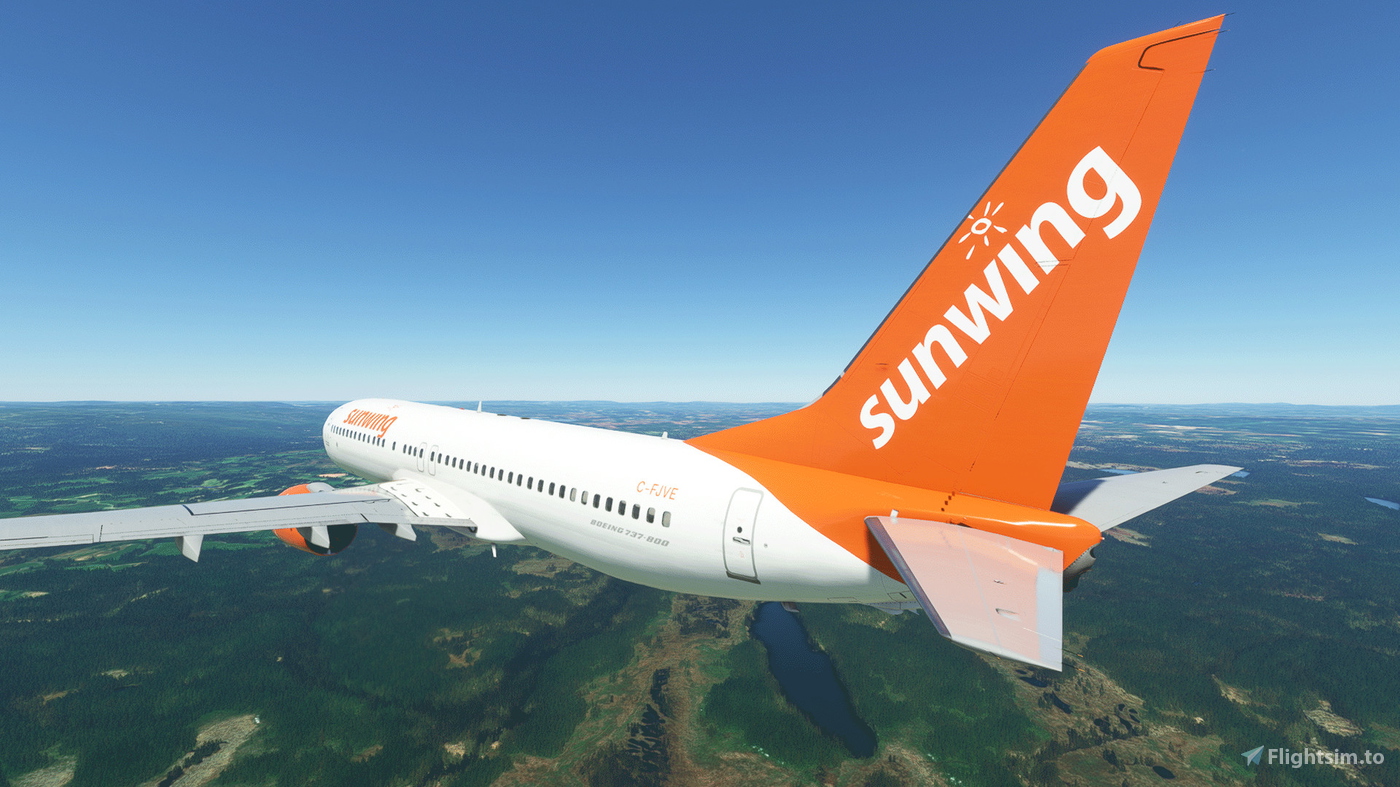 PMDG 737-800 w/ cabin Sunwing Airlines (C-FJVE) for Microsoft Flight ...