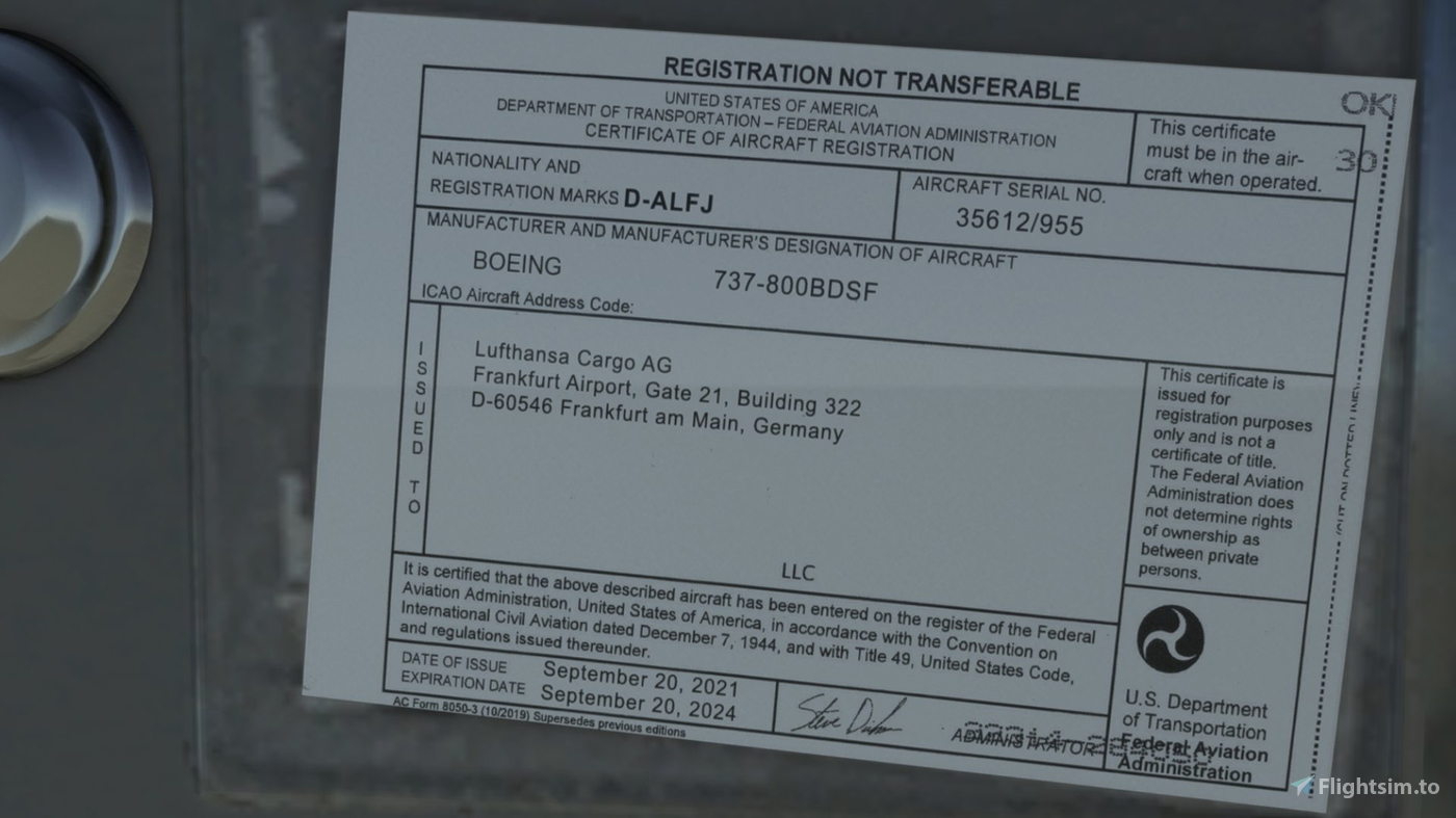 PMDG 737-800BDSF w/ cargo Lufthansa Cargo - Natural beauty (D-ALFJ) for ...