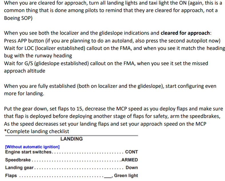 PMDG 737 / iFly 737MAX full flight + ILS approach guide checklist for ...