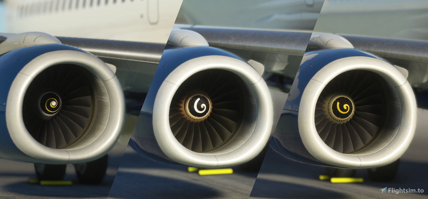 PMDG 737 Series Engine Spiral Spinners Redesign for Microsoft Flight ...