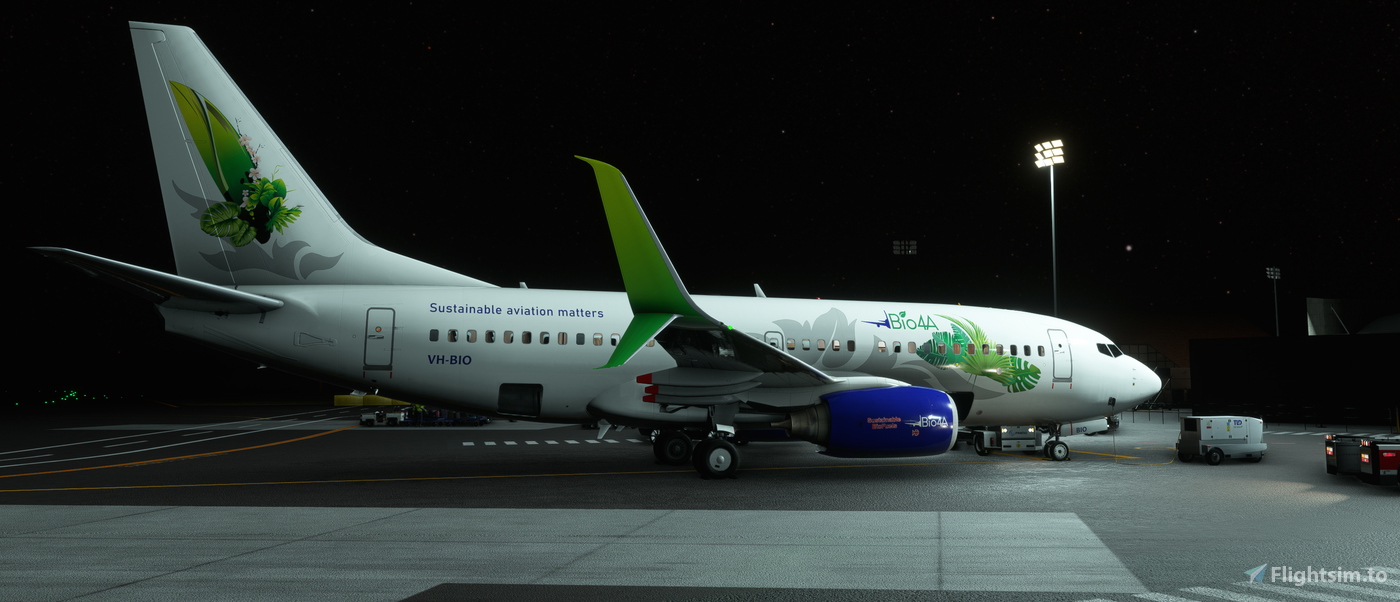 PMDG B737-BBJ Bio4A BioFuels Livery para Microsoft Flight Simulator | MSFS