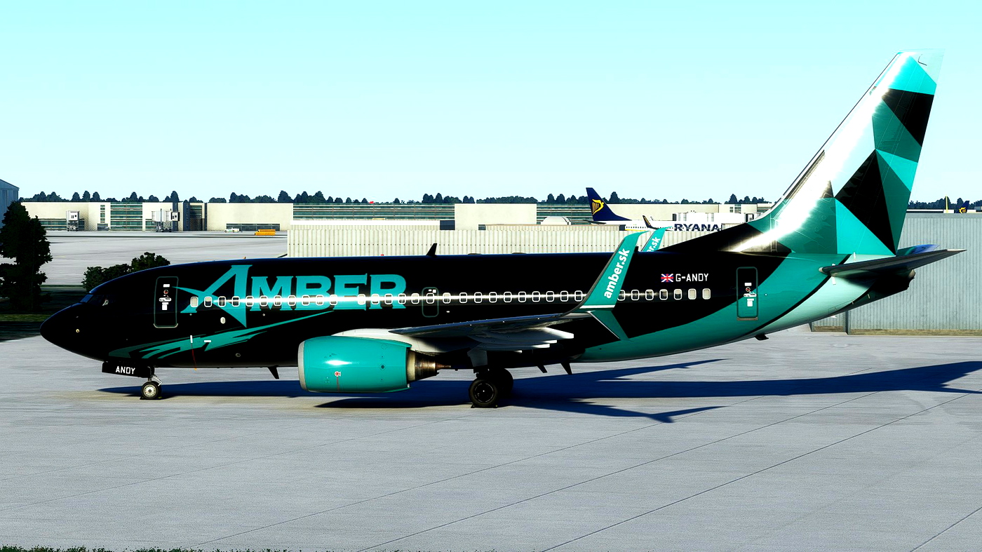 PMDG Boeing 737-700 SSW / G-ANDY / Amber Virtual - 4K black for ...