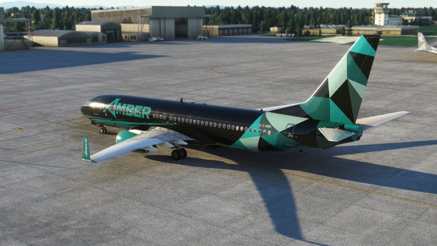PMDG Boeing 737- 800 BW / G-ANDE / Amber Virtual - 4K black + interior ...