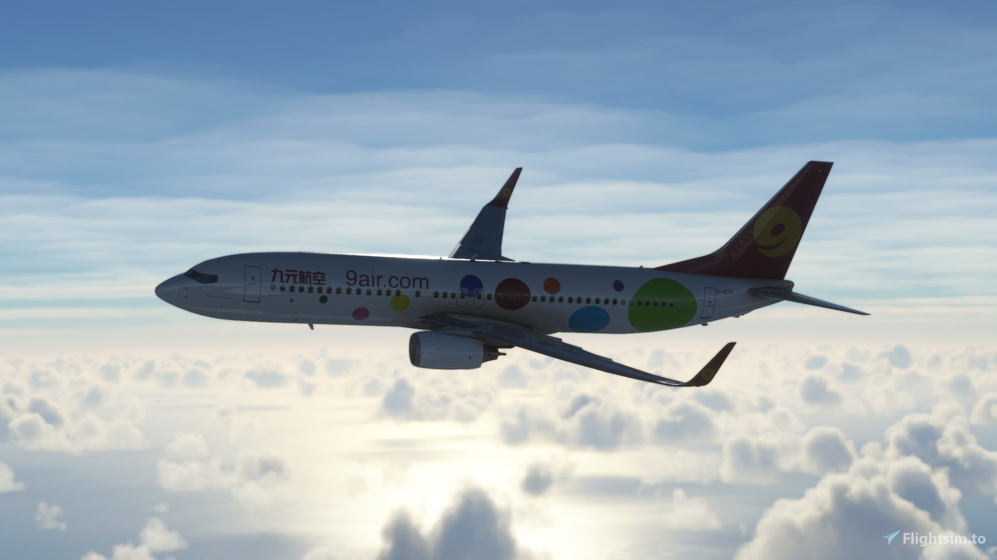 PMDG Boeing B737-800 9Air pack | 4K for Microsoft Flight Simulator | MSFS