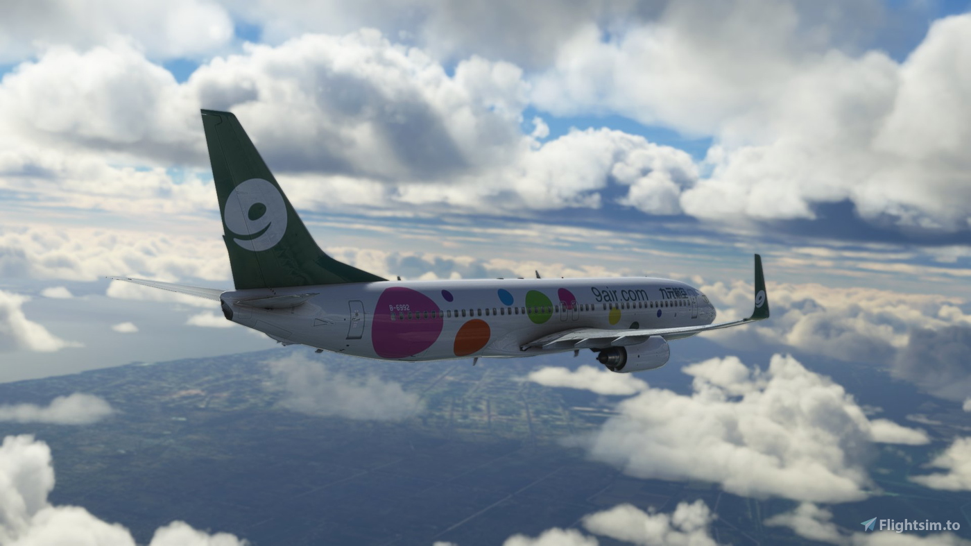 PMDG Boeing B737-800 9Air pack | 4K for Microsoft Flight Simulator | MSFS