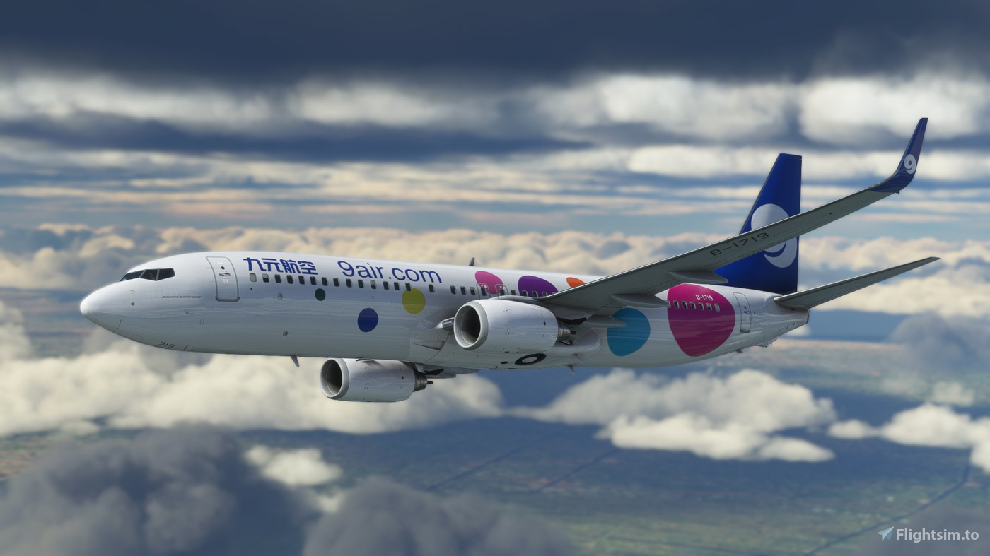 PMDG Boeing B737-800 9Air pack | 4K for Microsoft Flight Simulator | MSFS