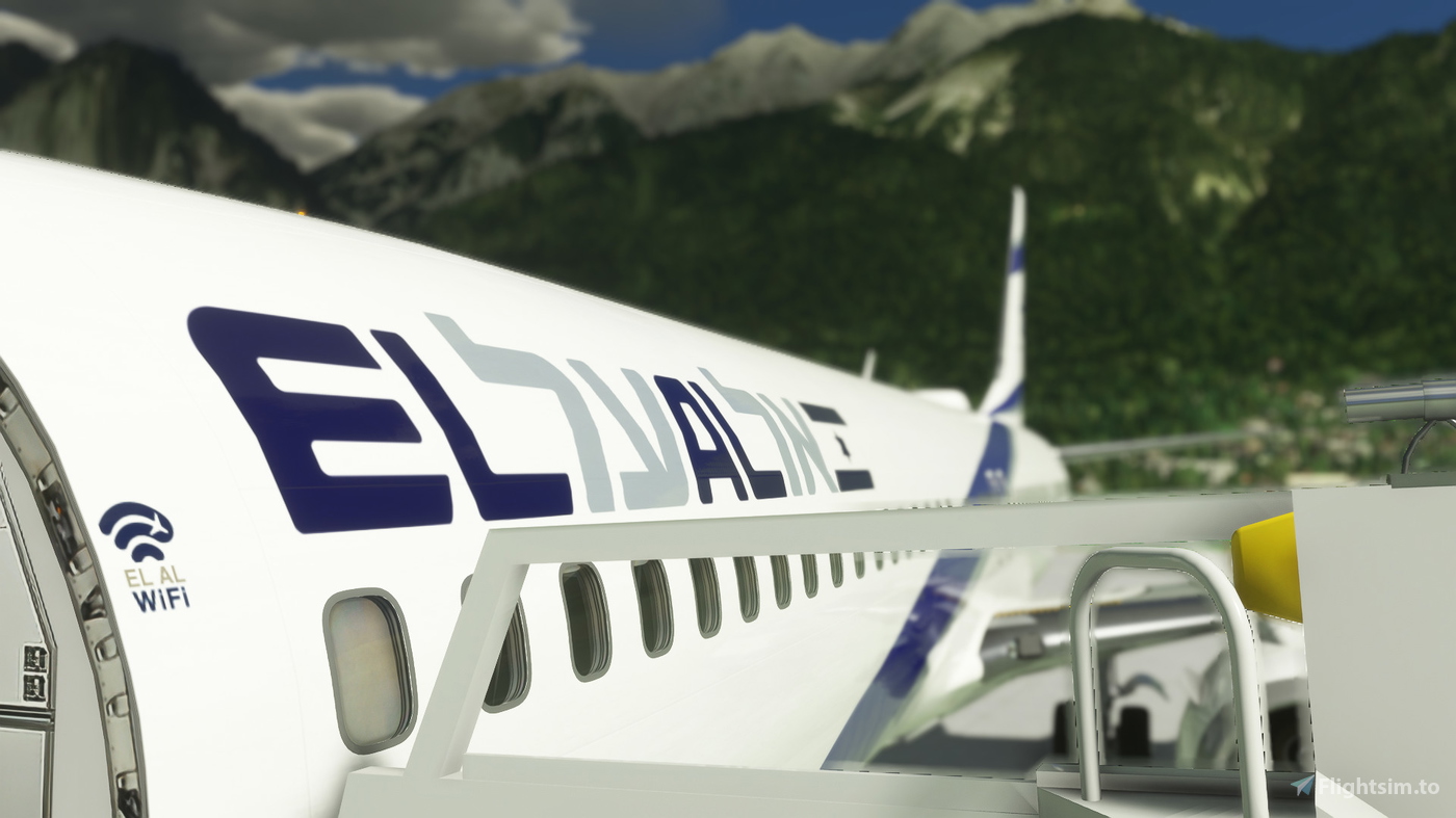 PMDG Boeing B737-900ER EL AL Hamsa Sticker (4X-EHI) | Cabin | 4K for ...