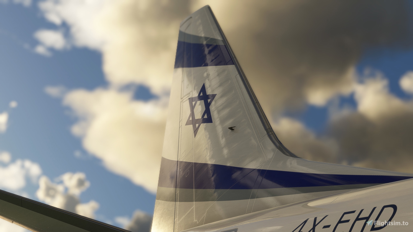 PMDG Boeing B737-900ER EL AL Peace Sticker (4X-EHD) | Cabin | 4K for ...
