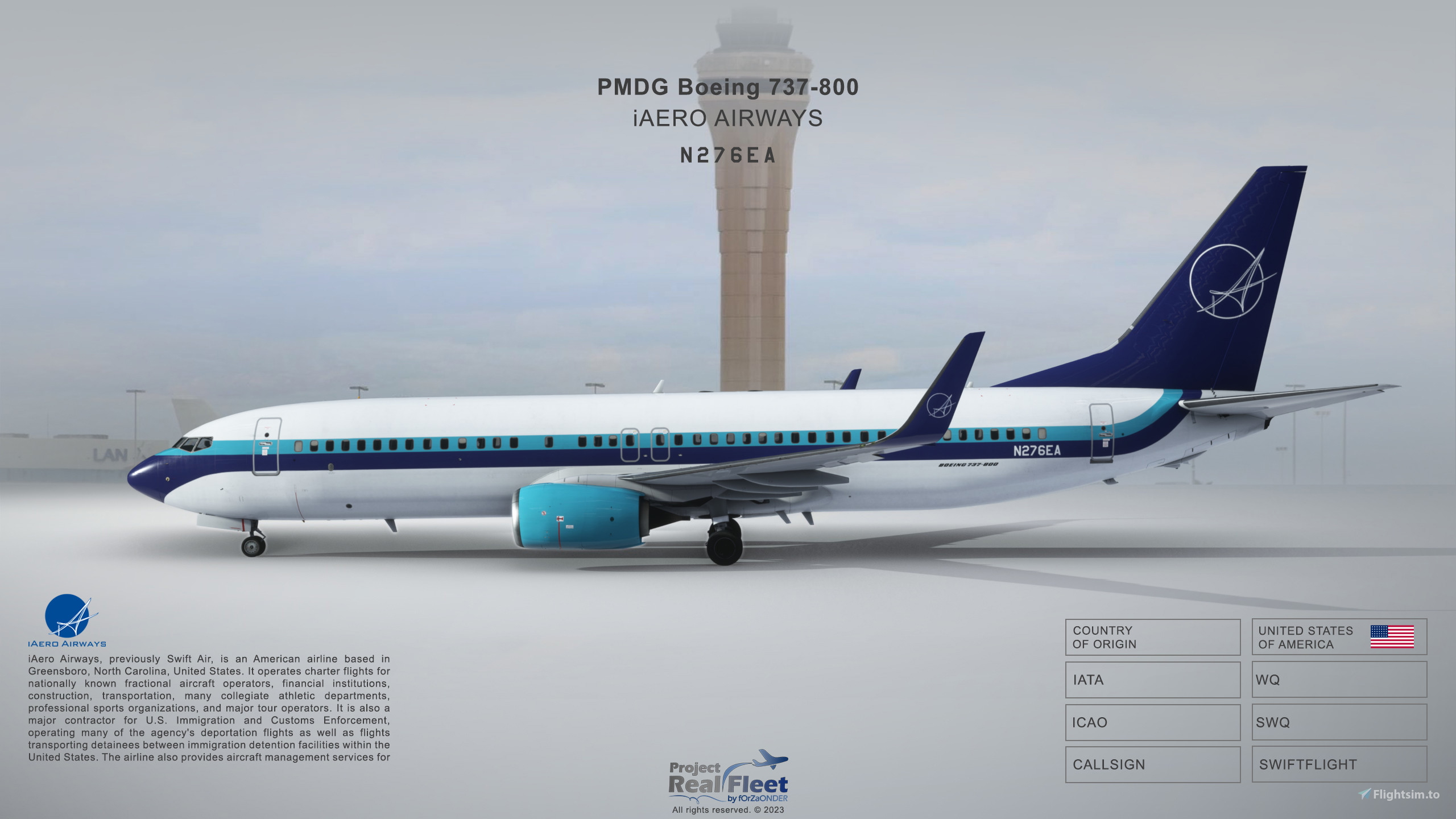 Project Real Fleet by fOrZaONDER - iAero Airways N276EA (4K) Livery ...