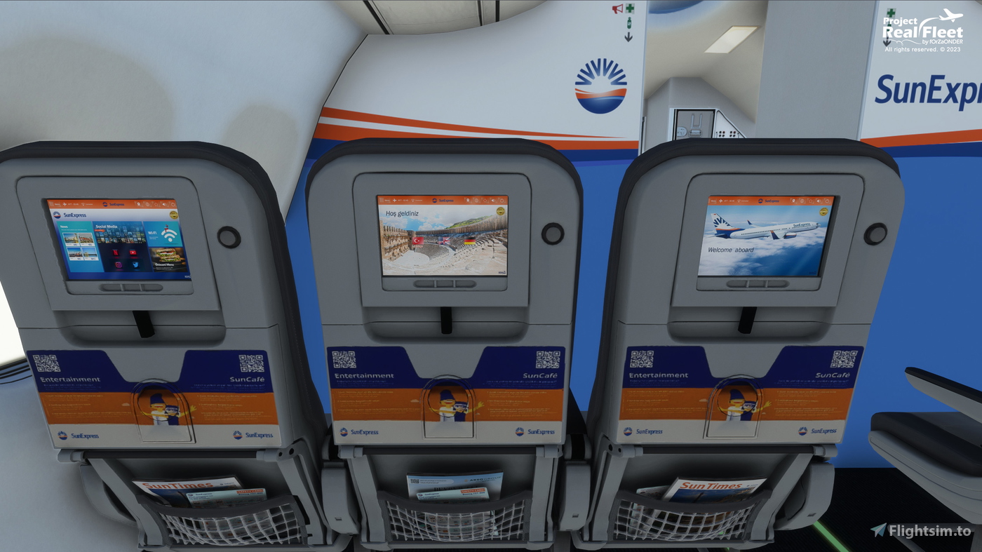 Project Real Fleet by fOrZaONDER - SunExpress TC-SOY (4K) Livery with Cabin, PMDG Boeing 737-800 ...