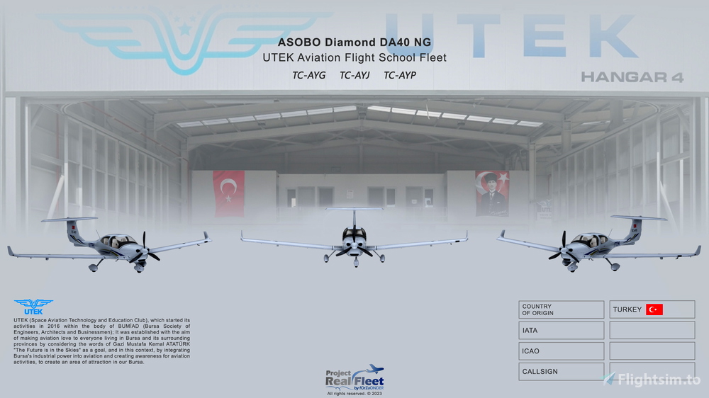 UTEK Aviation DA40 Fleet for Asobo Diamond DA40 NG, Project Real Fleet ...