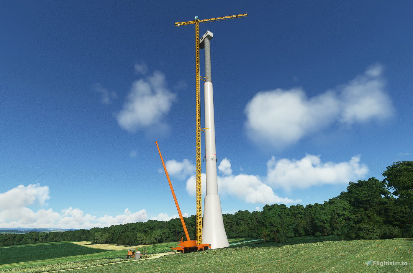 Realistic wind turbines in Mittelfranken and Oberpfalz (northern ...