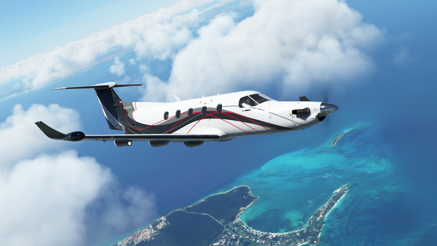Red Strings livery for Carenado PC12 对于 Microsoft Flight Simulator | MSFS