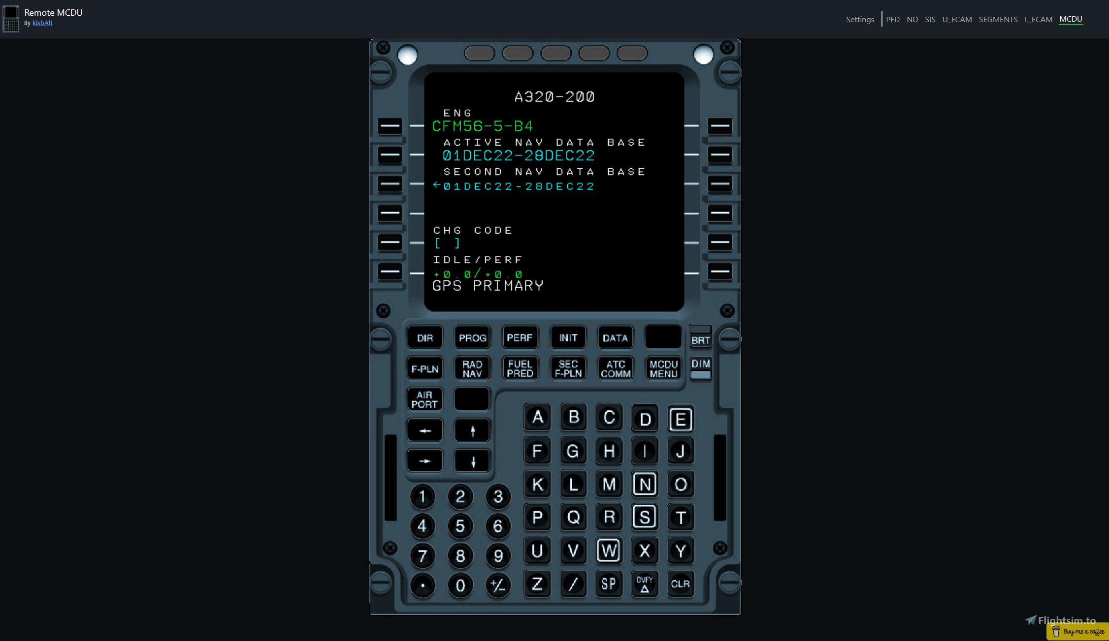 Remote MCDU for the Fenix A320 for Microsoft Flight Simulator | MSFS