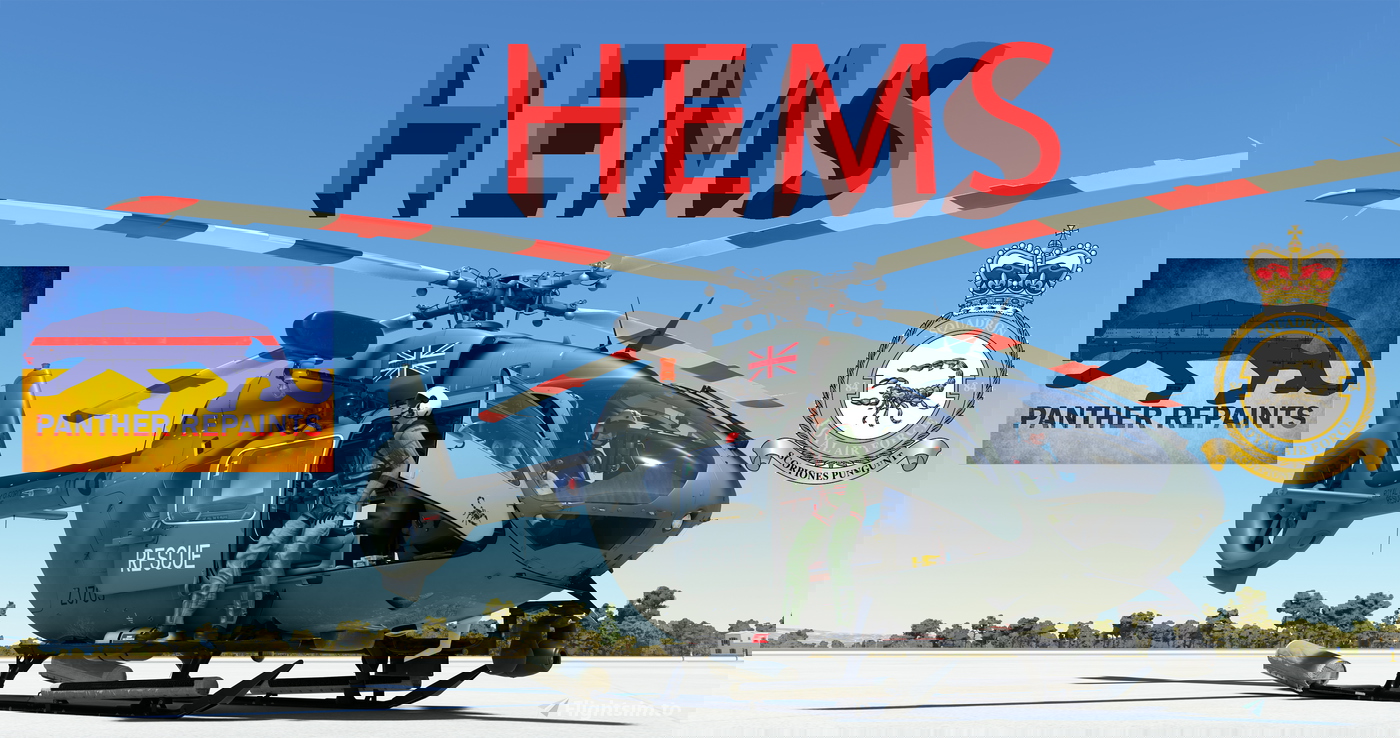 Royal Air Force Rescue 48 SQN HEMS, H145 Airbus Helicopter 8K Textures ...