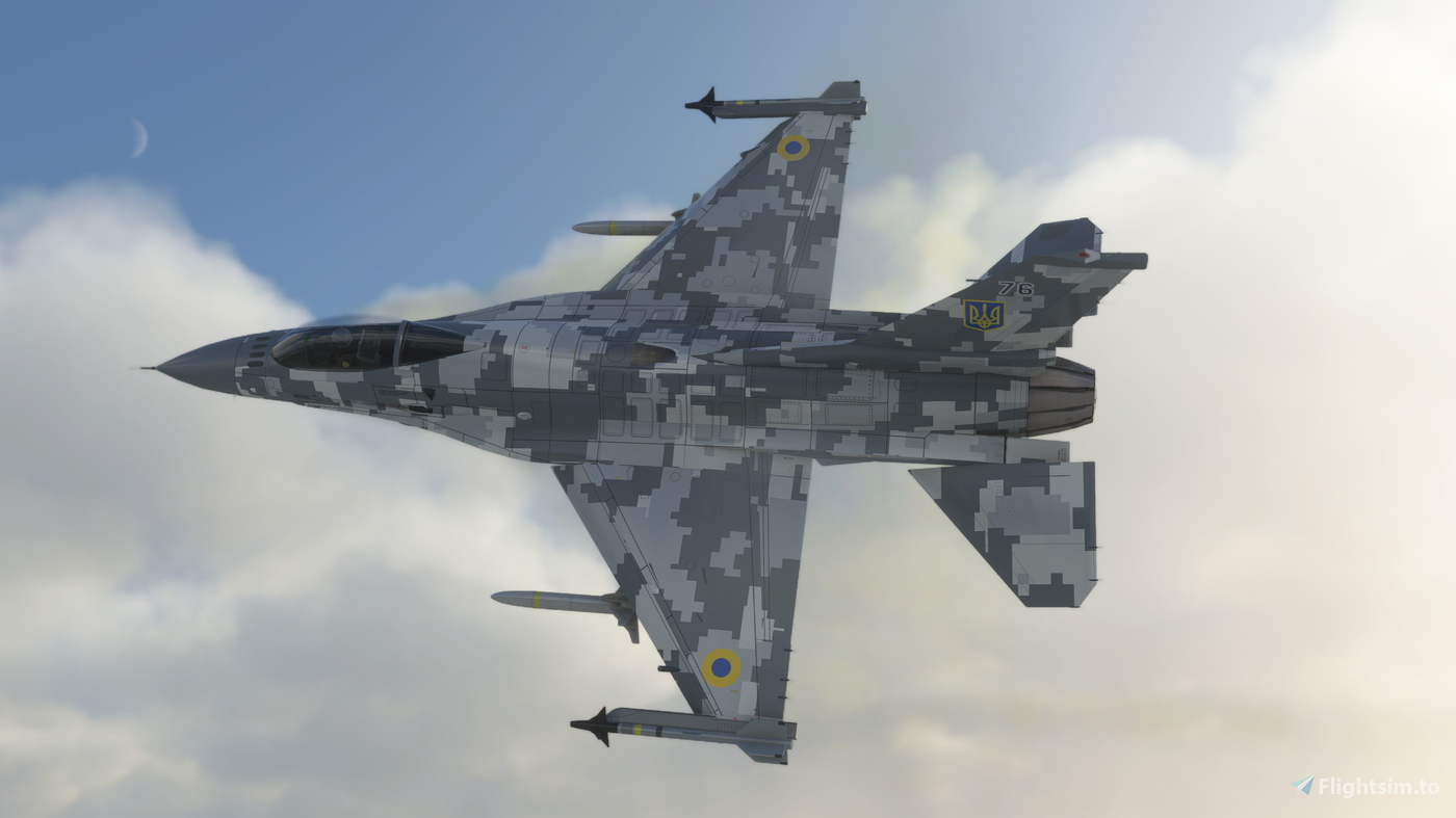 SC Designs F-16C in Ukrainian Air Force Grey Digital Camo livery ...