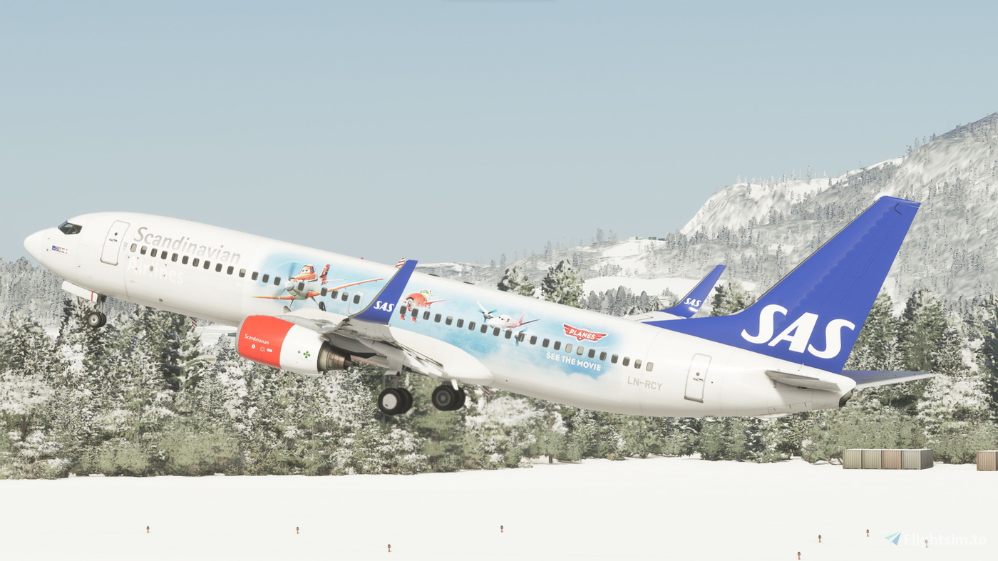 Scandinavian Airlines LN-RCY Planes Movie Decal for Microsoft Flight ...