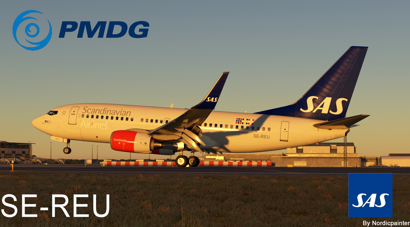 Scandinavian Airlines SE-REU PMDG B737 for Microsoft Flight Simulator ...