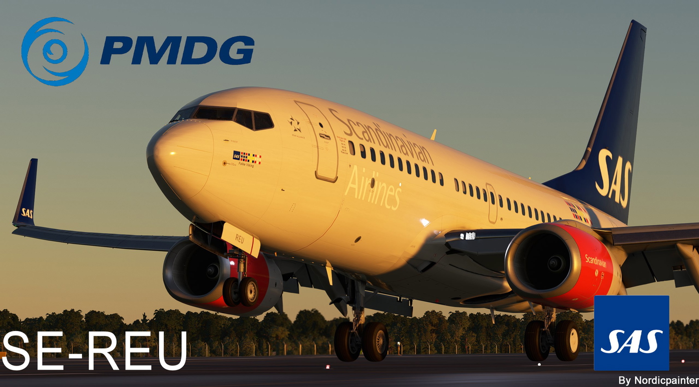 Scandinavian Airlines SE-REU PMDG B737 for Microsoft Flight Simulator ...