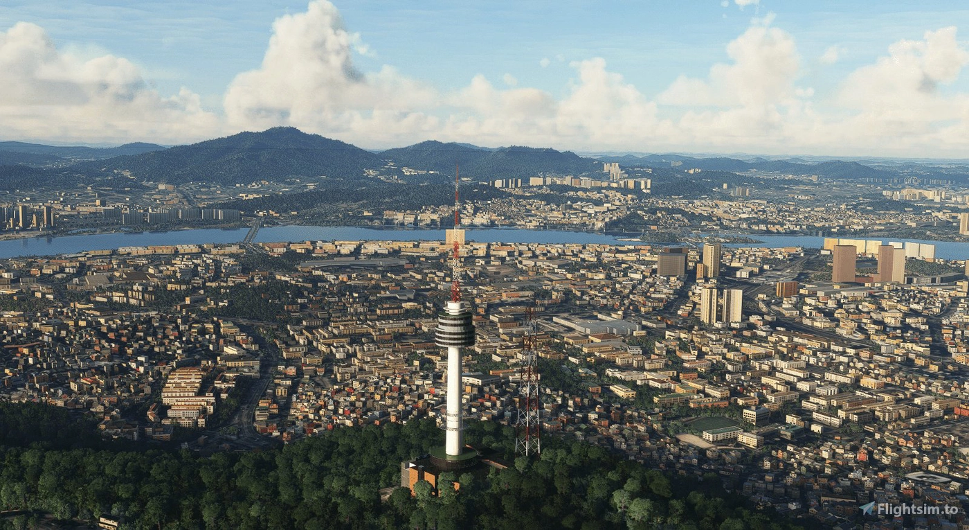 Seoul City and Seoul Air Base RKSM for Microsoft Flight Simulator | MSFS
