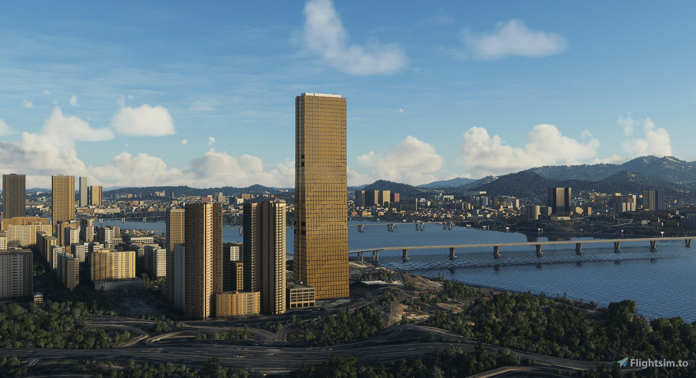 Seoul City and Seoul Air Base RKSM for Microsoft Flight Simulator | MSFS