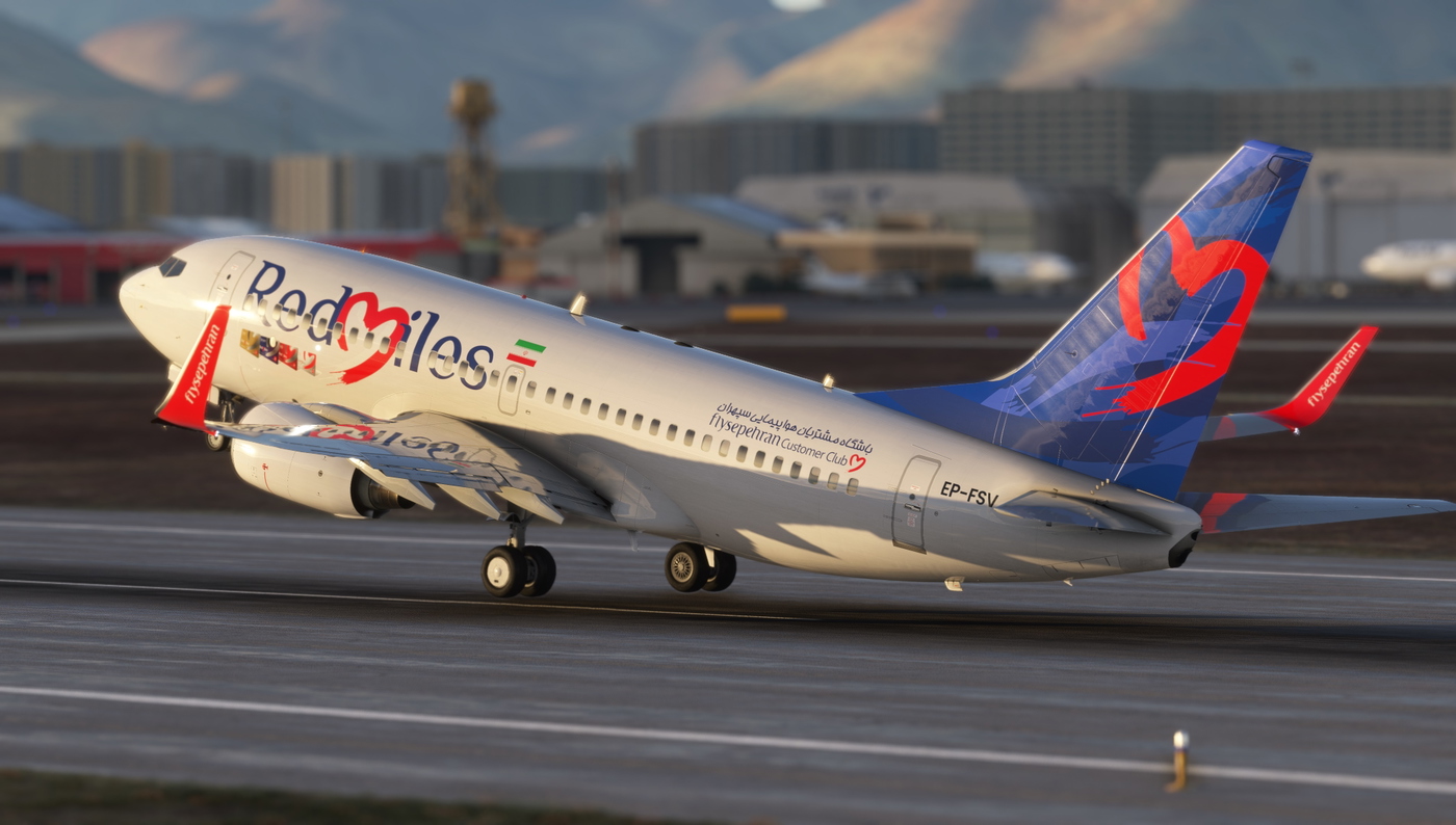 Sepehran Airlines (EP-FSV) Red Miles Livery - 8K para Microsoft Flight ...