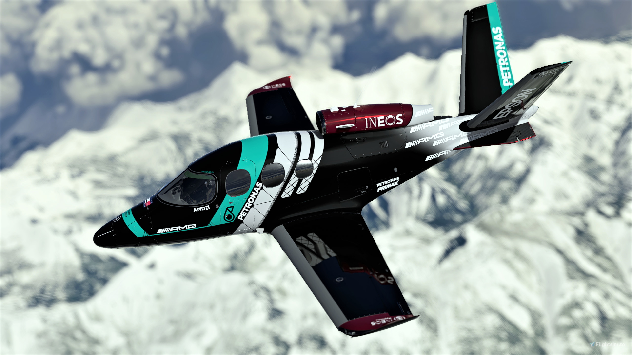 SF50 Vision Jet F1 Racing Livery Pack のために Microsoft Flight Simulator ...