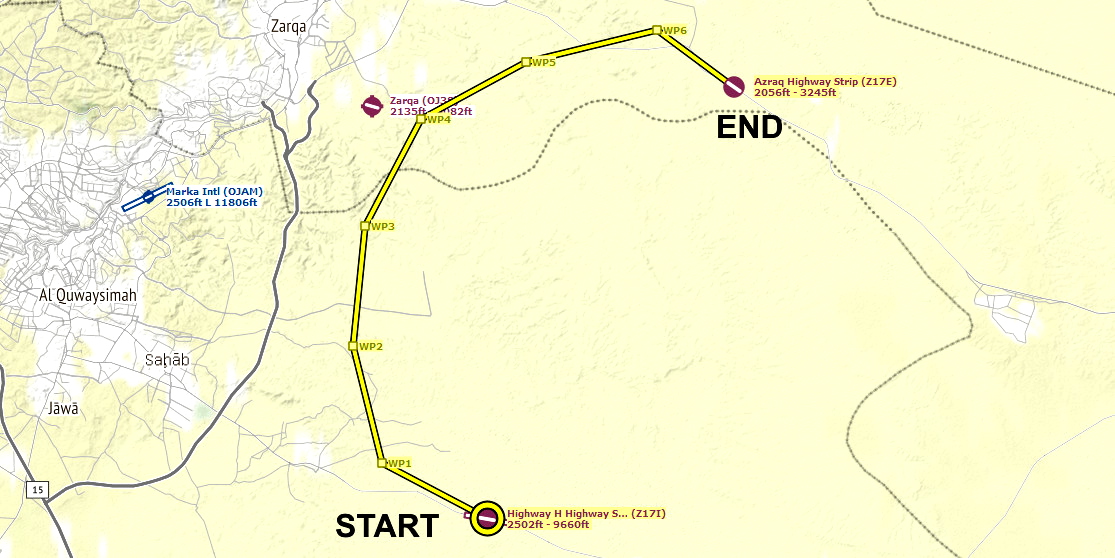 Short VFR - Jordan - Highway Airstrips » Microsoft Flight Simulator