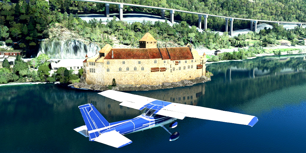 Short VFR - Switzerland - Lac Leman - Chillon Castle for Microsoft ...