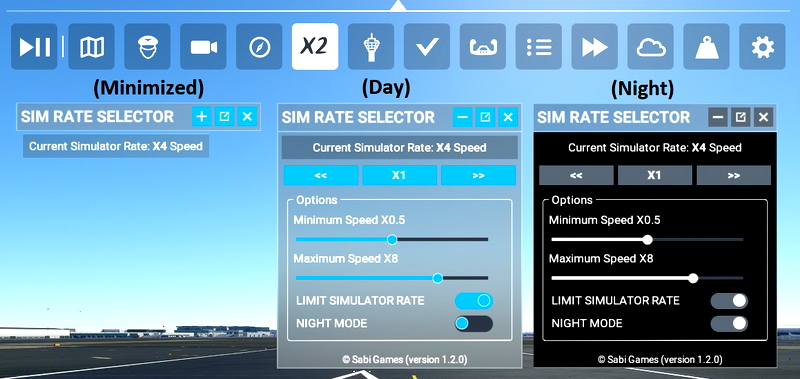 SIM RATE SELECTOR for Microsoft Flight Simulator | MSFS