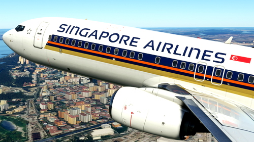 Singapore Airlines 9V-MGA » Microsoft Flight Simulator