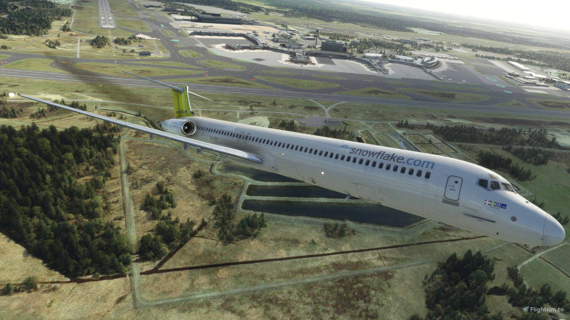 Snowflake SAS MD-82 LN-ROS circa 2005 for Microsoft Flight Simulator | MSFS