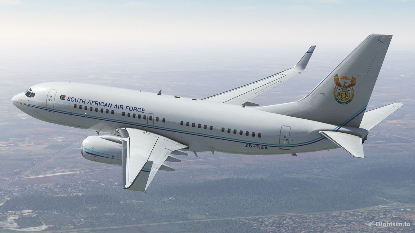 South African Air Force Boeing 737-700BBJ PMDG BW ZS-RSA for Microsoft Flight Simulator | MSFS