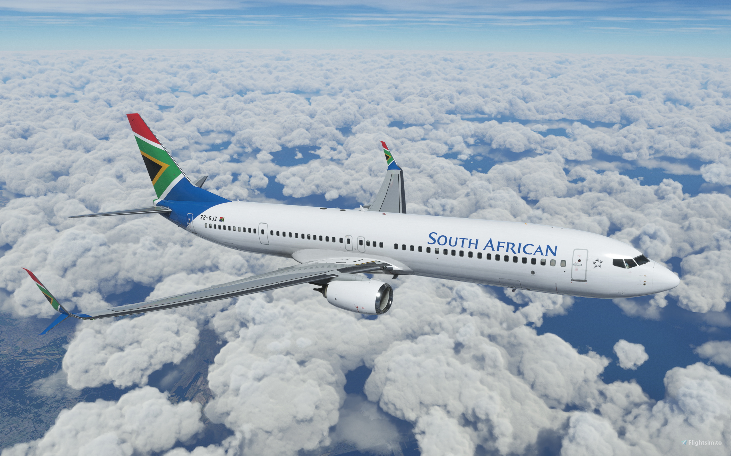 South African Airways Boeing 737-900ER PMDG SSW ZS-SJZ Concept Livery ...