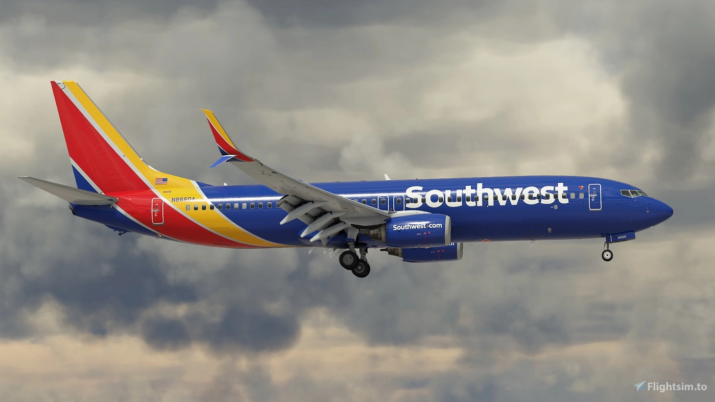 Southwest Airlines "Heart" [Pack] w/Cabin PMDG 737-800 for Microsoft ...