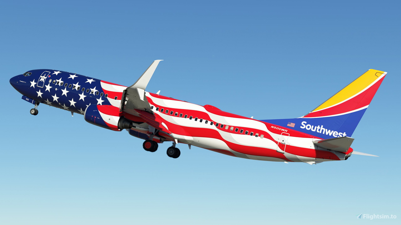 Southwest PMDG 737-800 MSFS 'Freedom One' (N500WR) for Microsoft Flight ...