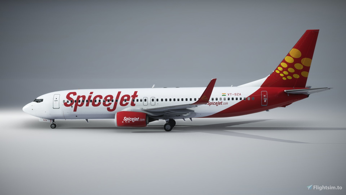 SpiceJet VT-SZA for Microsoft Flight Simulator | MSFS