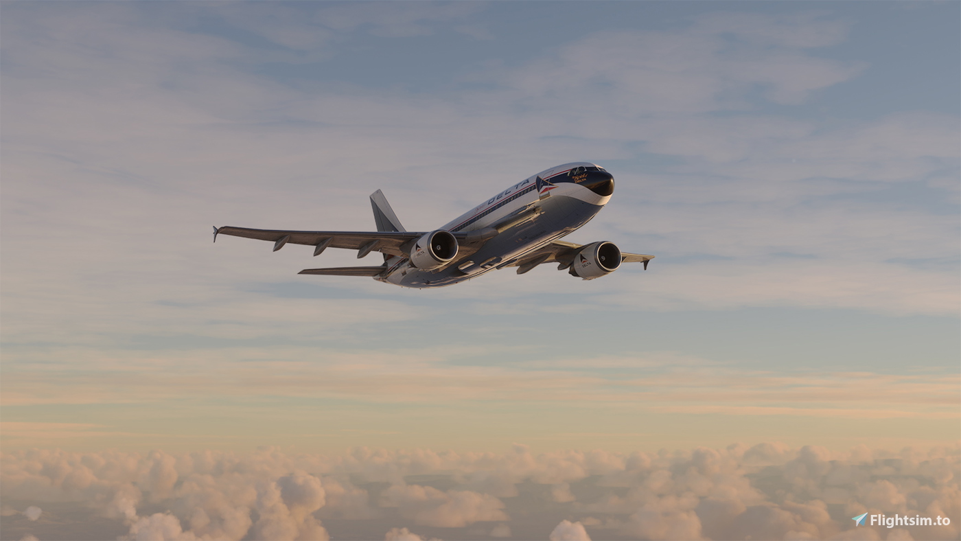 Spirit of Delta Airbus A310 N102DA 8K voor Microsoft Flight Simulator ...