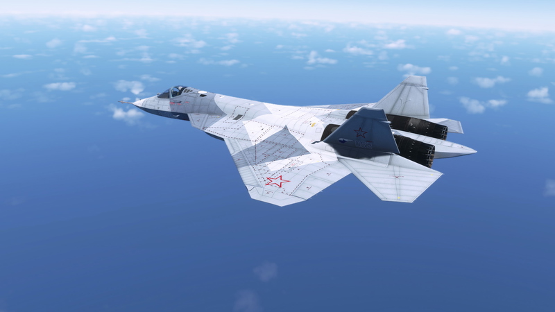 Sukhoi Su-57 prototype T-50 for Microsoft Flight Simulator | MSFS