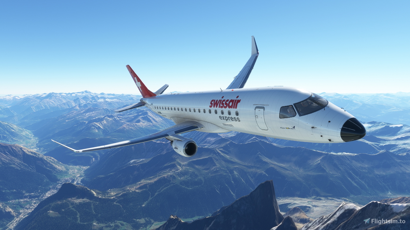 Swissair Express Long Winglets Fictional - FSS E175 for Microsoft ...