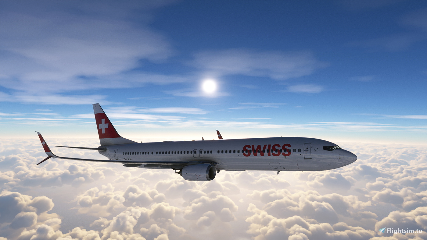 Swiss PMDG 737-900ER Scimitar Livery för Microsoft Flight Simulator | MSFS