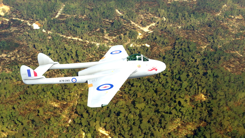 Swissmilsim DH100 Vampire RAAF 75th Squadron for Microsoft Flight ...