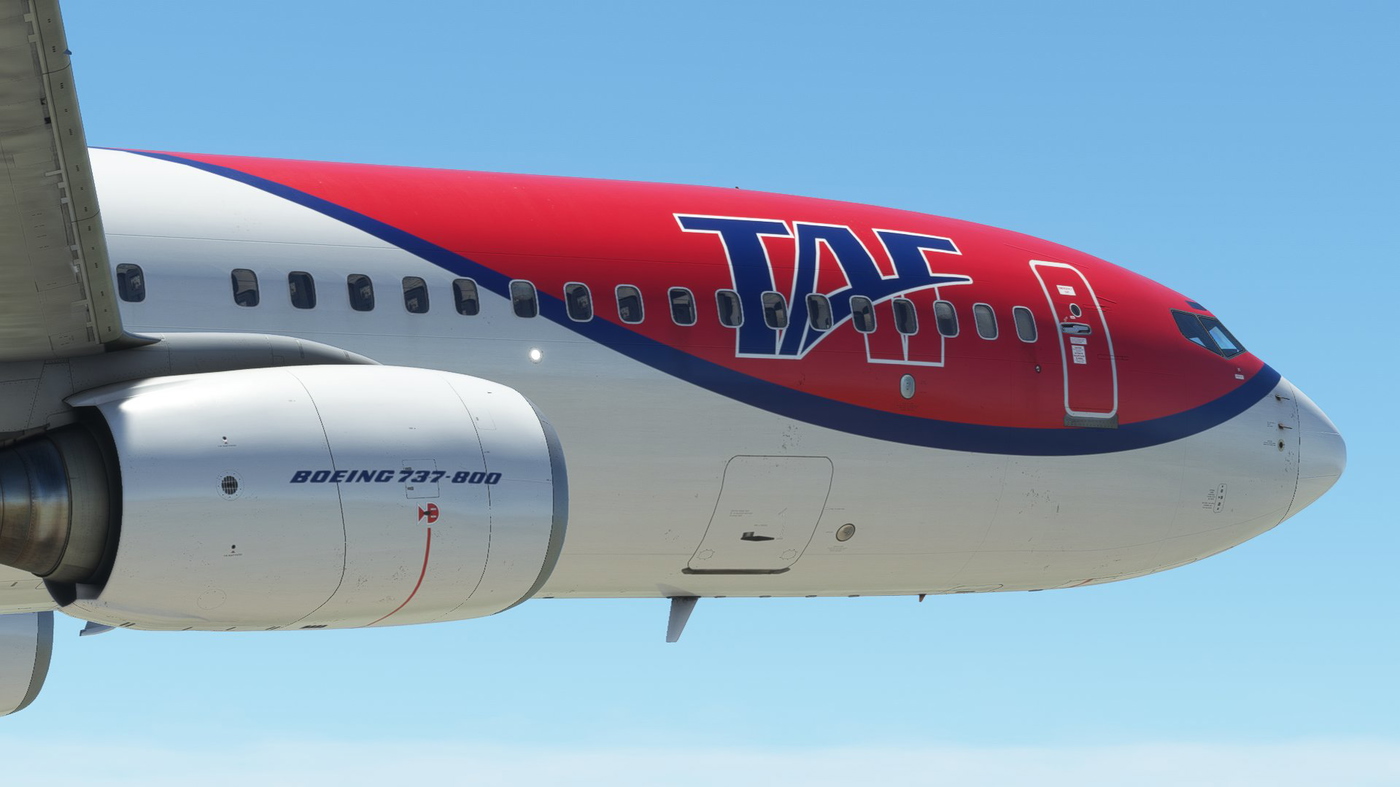 TAF 737-800 PR-MTI PMDG for Microsoft Flight Simulator | MSFS